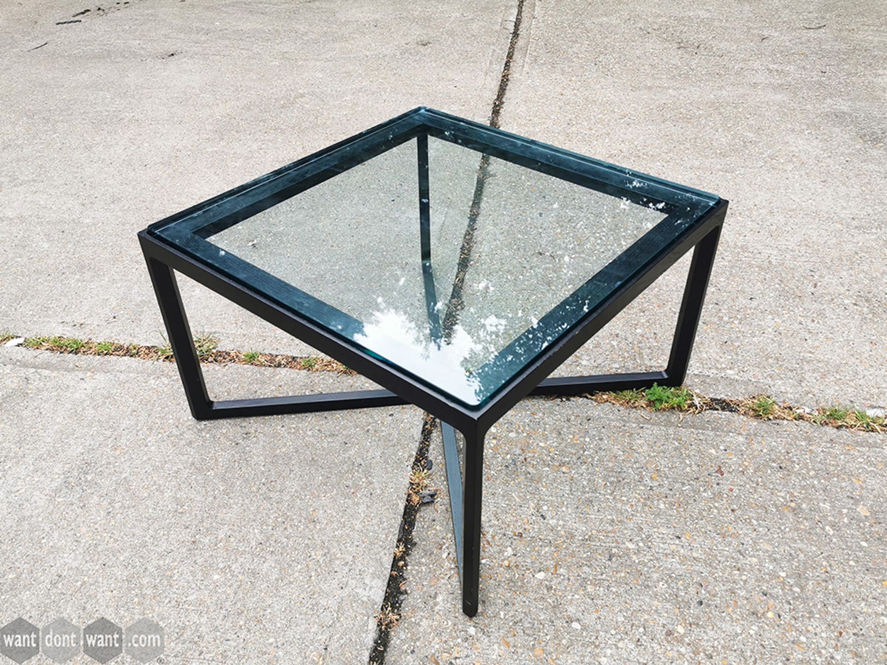 Want Dont Want.Com Second Hand Office Furniture Used Office Furniture Tables Breakout Cafe Coffee Side Used Knoll Krusin Square Glass Coffee Table